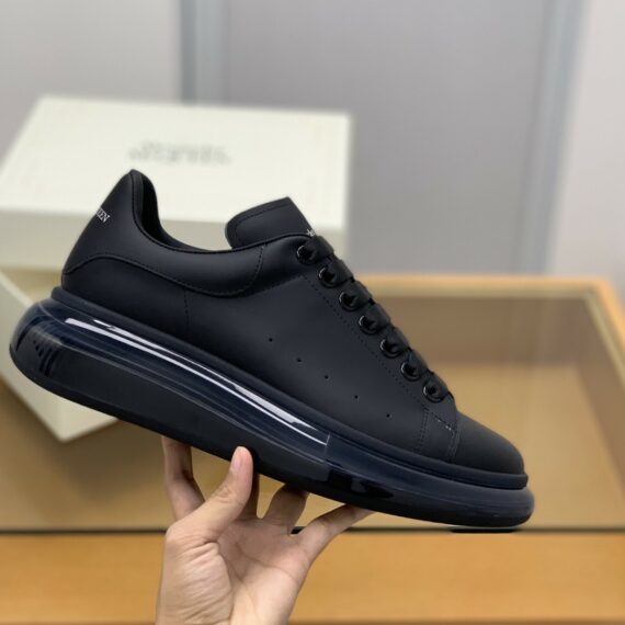 Alexander McQueen MQ all black Air cushion bottom Sneakers – KIRBY