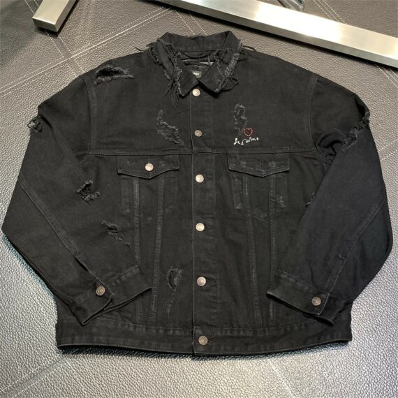 Balenciaga ripped denim jacket – KIRBY