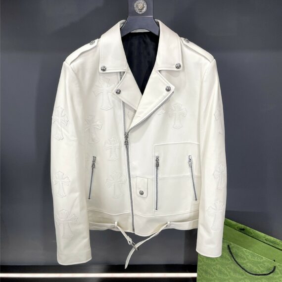 Chrome Hearts motorcycle leather jacket – KIRBY